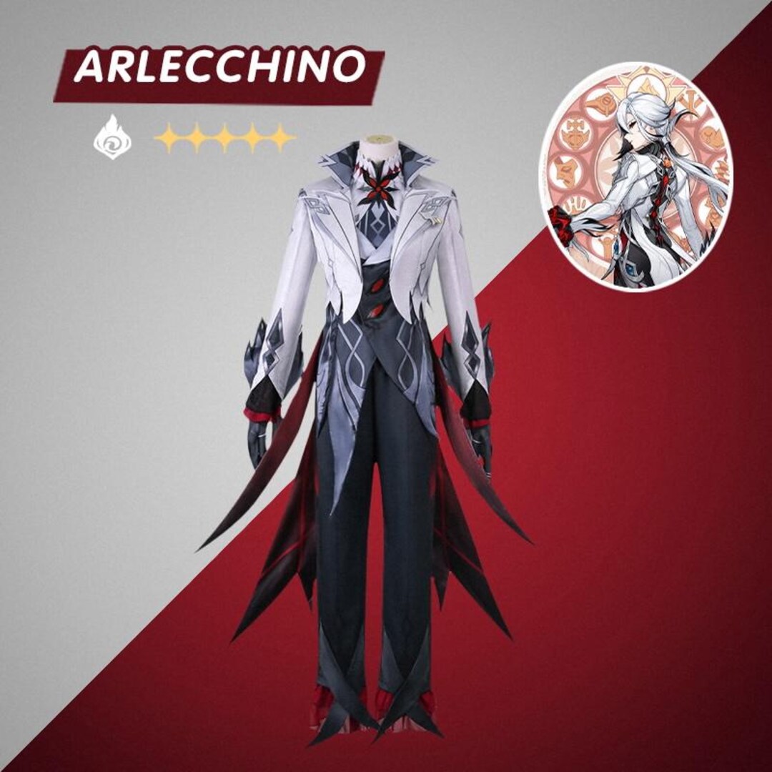 Cosplay Genshin Impact-customized Clothing-wigs-arlecchino-fontaine ...