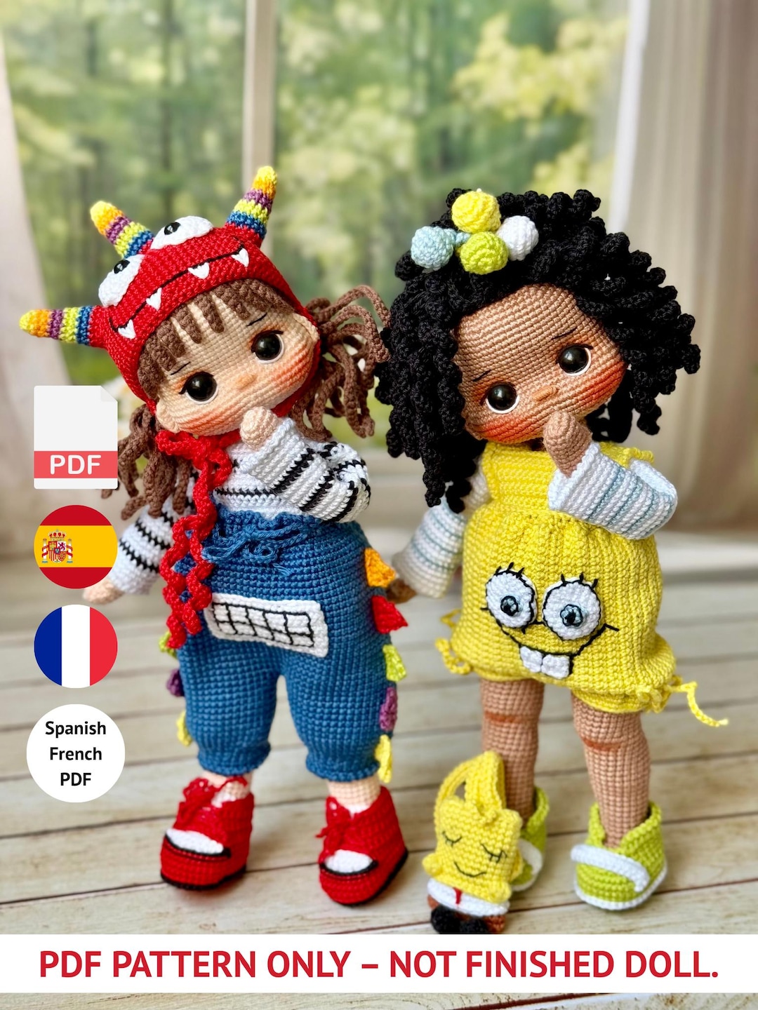 Amigurumi Loya and Lona Doll Crochet Pattern (spanish/french PDF ...