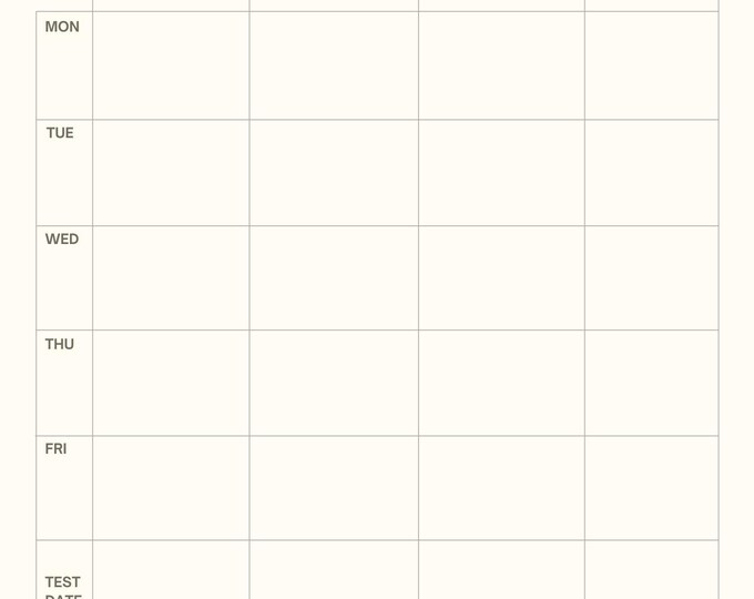 Digital & Printable Weekly Class Calendar for High School Teachers ...