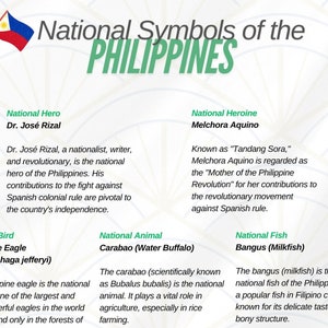 Philippine National Symbol With Complete Description - Etsy