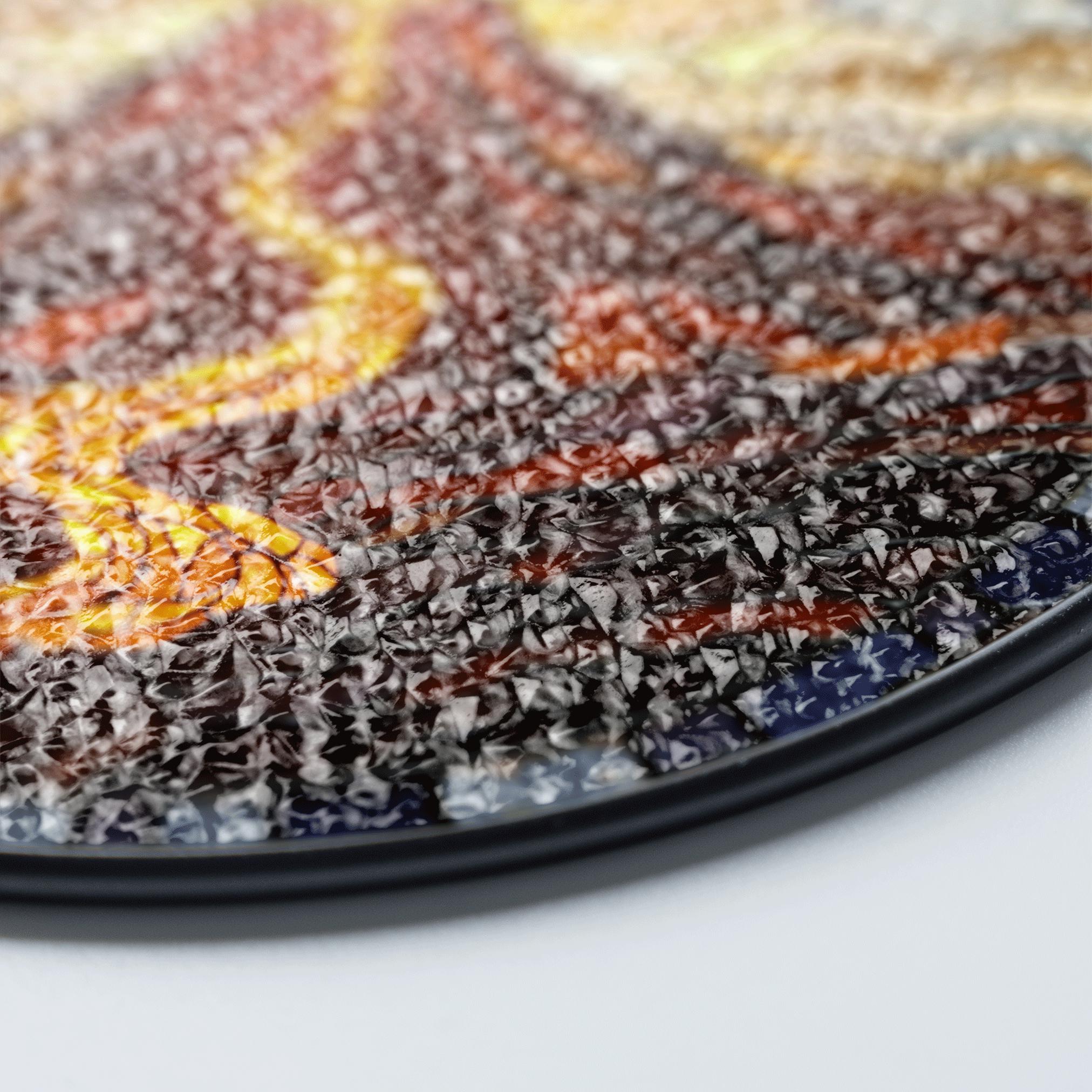 Suncatcher Stained Glass Volcano Eruption With Flowing Lava ...