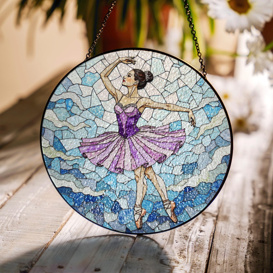 Ballet Dancer Suncatcher Stained Glass Window Decor Gift for Dancers - Etsy
