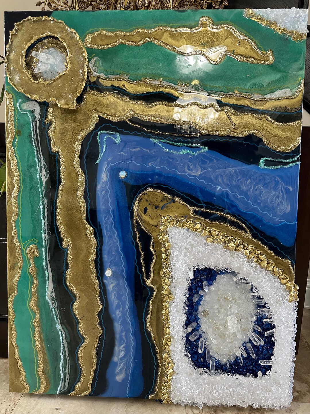 Resin Geode Crystal Art - Etsy