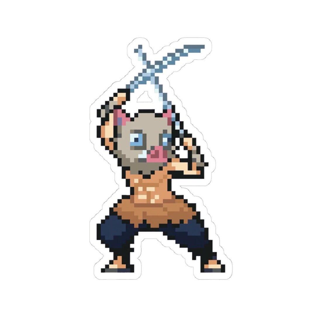 Pixel Art Character of Inosuke Hashibira of Kimetsu No Yaiba or Demon ...