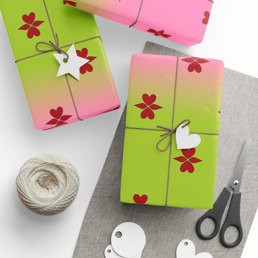Mitsuri Kanroji Kimono Gift Wrap | Pink and Green Wrapping Paper With ...