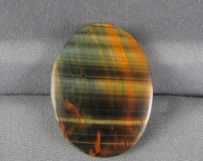 Variegated Blue and Golden Tiger Eye Chatoyant Cabochon - Etsy