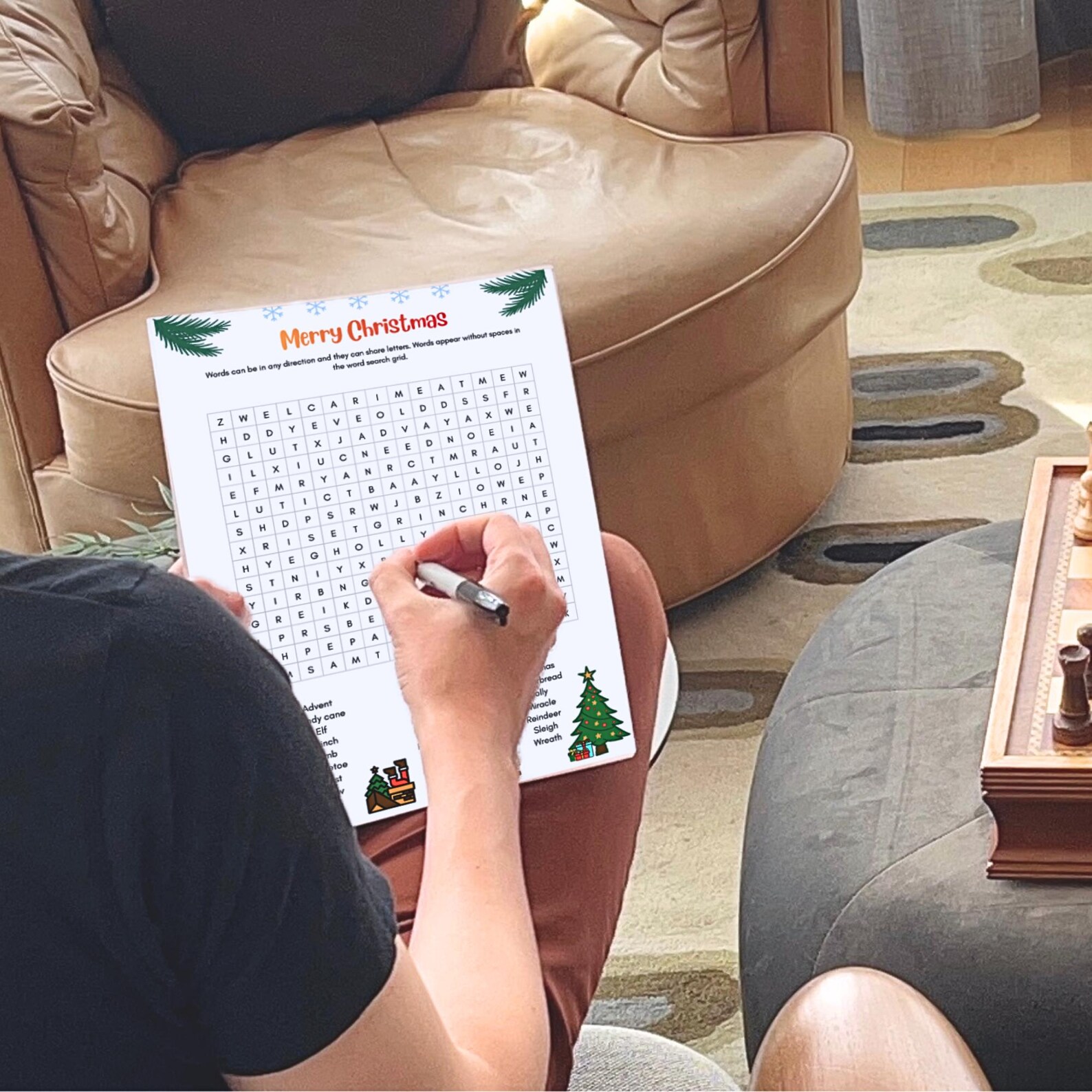 Christmas Word Search, Printable Holiday Activity & Christmas Puzzle ...