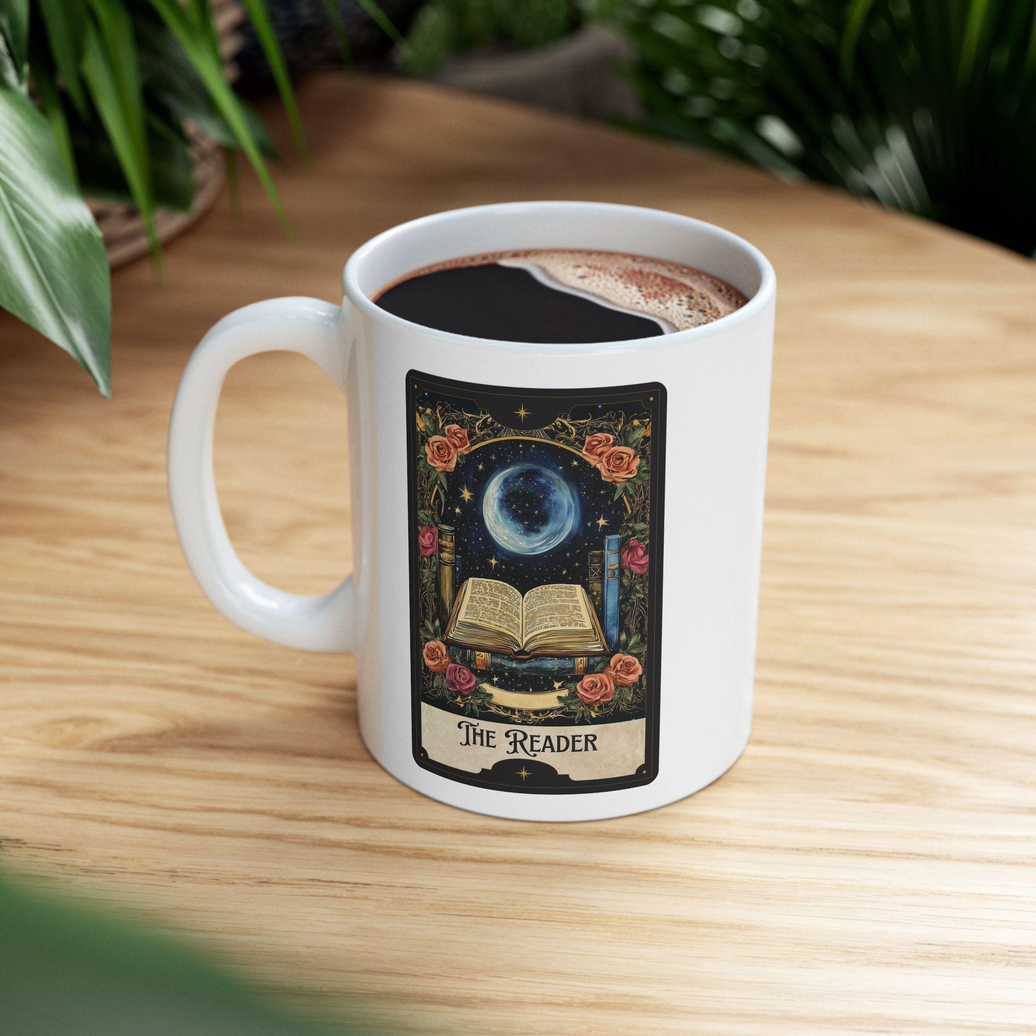 Reader Tarot Card Mug, Mystical Fortune Coffee Cup, Book Lover Gift ...