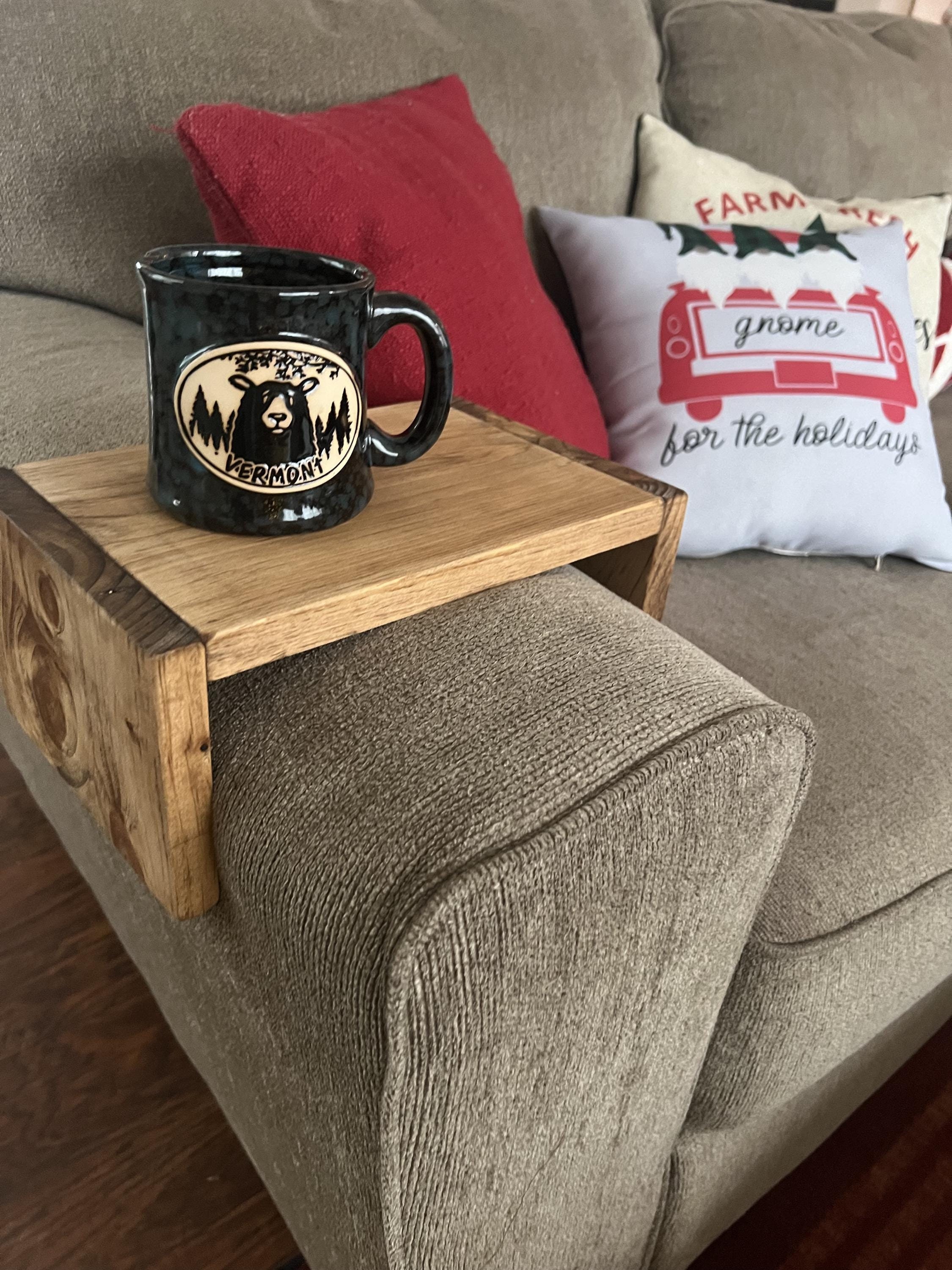 Artisan Wood Armrest Table, Couch Arm Rest Table - Etsy