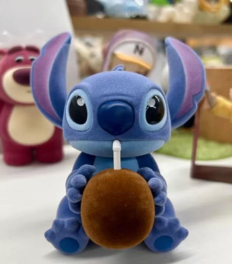 Stitch Blue Alien Figure Statues, Figures Fan Art Hand-decorated Table ...