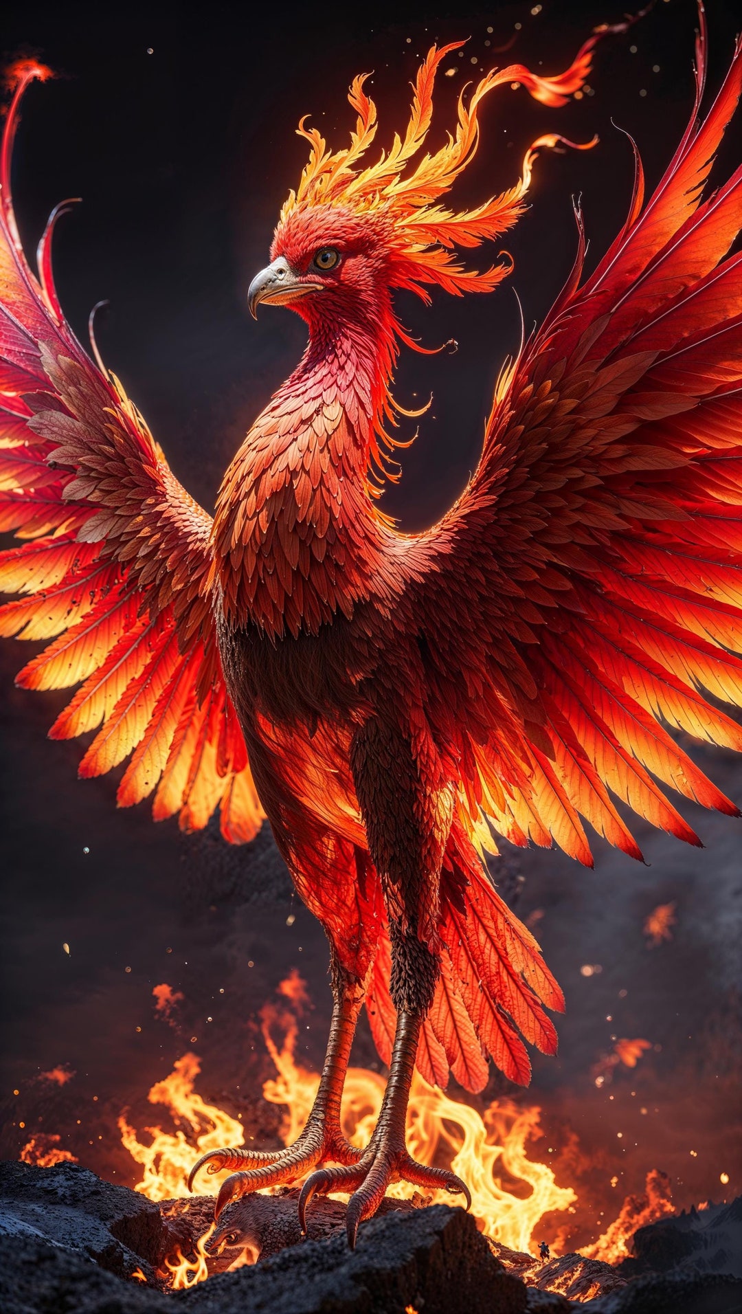 Magnificent Phoenix Mobile Phone Wallpaper - Etsy