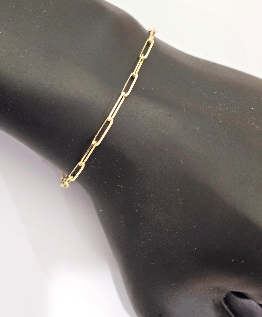 14K Yellow Solid Gold Paper Clip Chain Necklace 2.7 Mm - Etsy