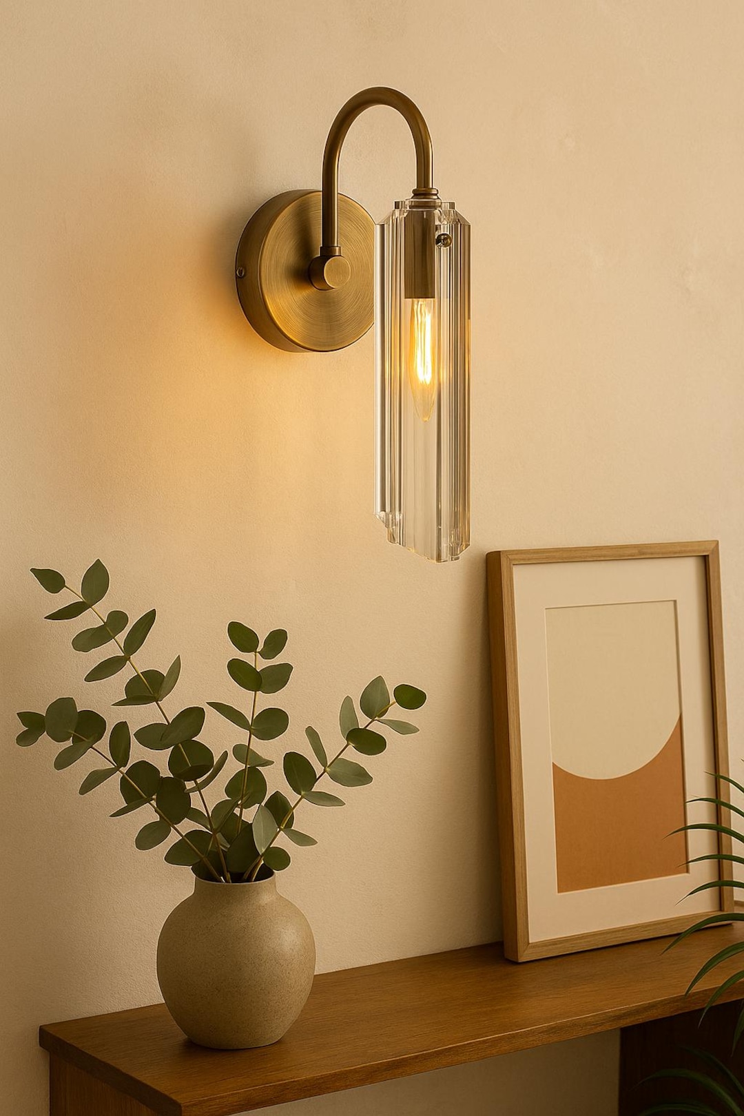 Bronze Roman Glass Wall Sconce, Nordic Light Fixture, Bed Side Sconces ...