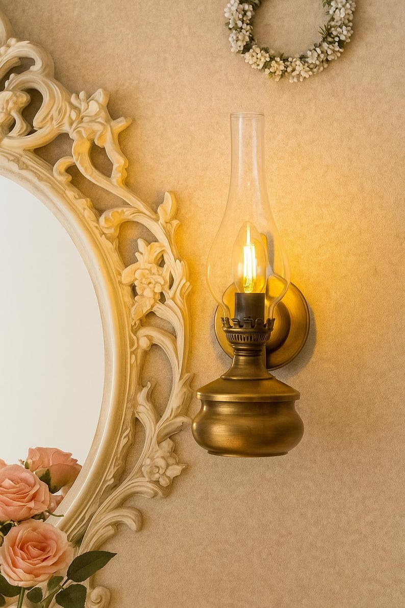 Antique Bronze Gas Lamp Wall Sconce Lighting - Etsy Canada