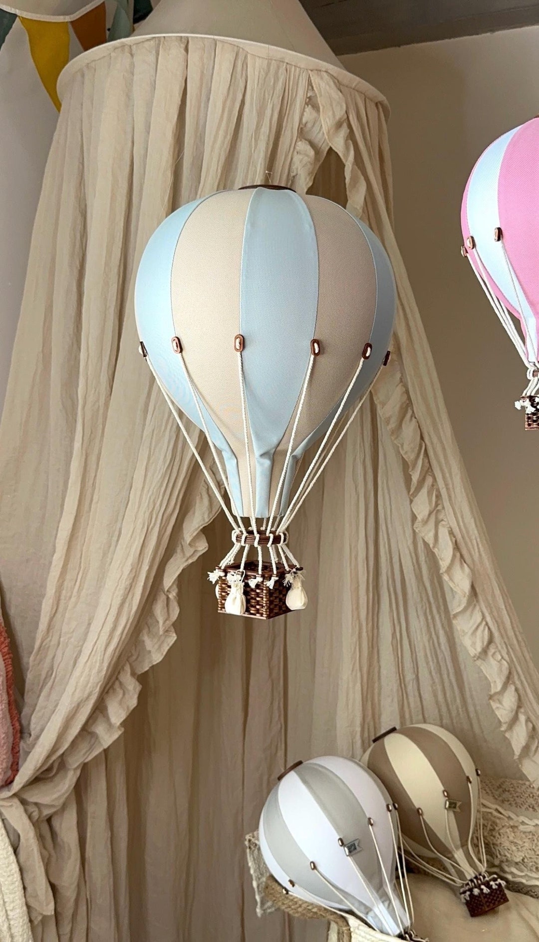 Pastel Blue Hot Air Balloon Decor: Nursery Baby Shower Decoration - Etsy