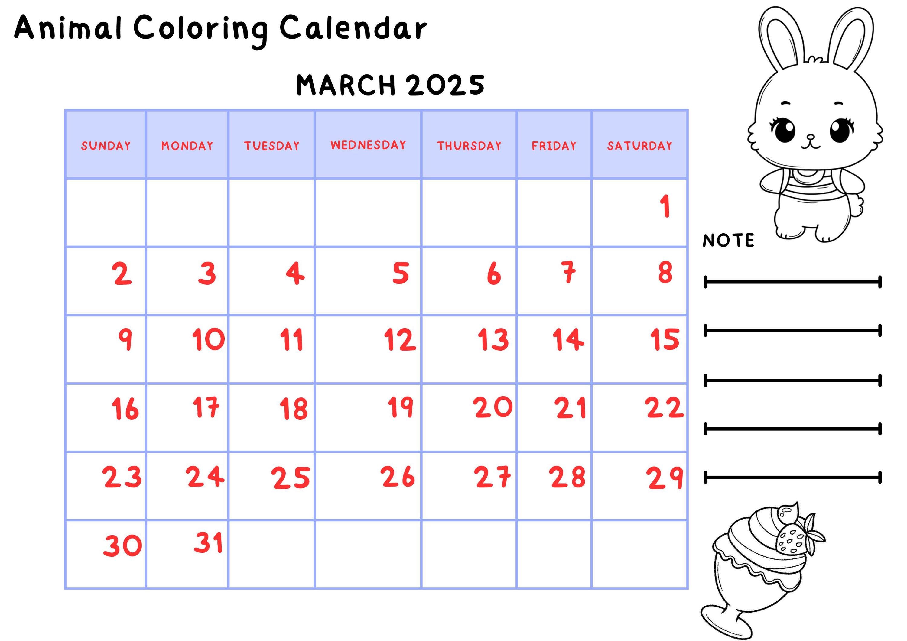 Activities, Clip Art, Worksheets, Calendar - Etsy