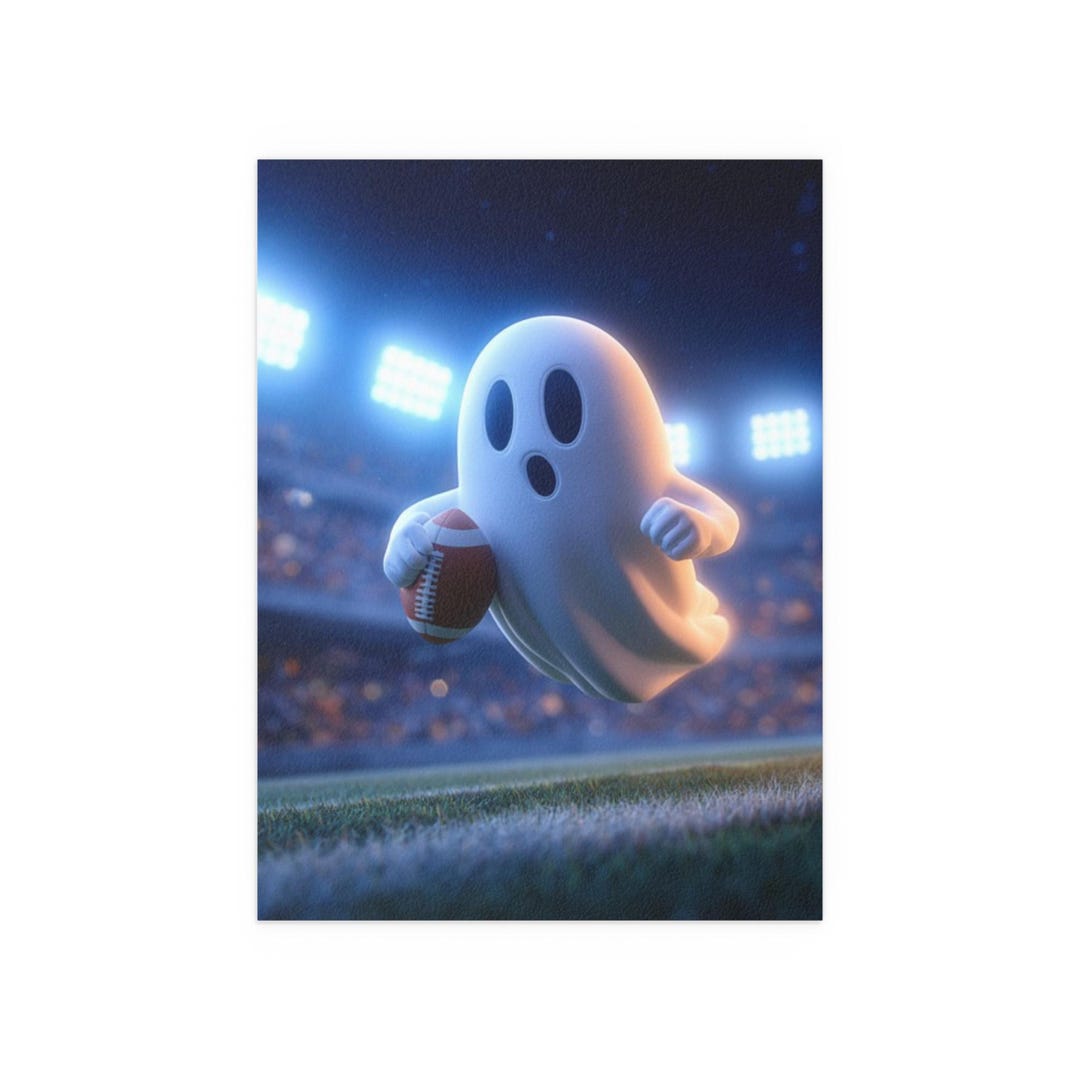 Spooky Ghost Football Field Poster: Trendy Halloween Wall Art - Etsy