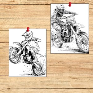 Dirt Bike MX Coloring Pages Bundle | Racing Bikes Coloring Sheets ...