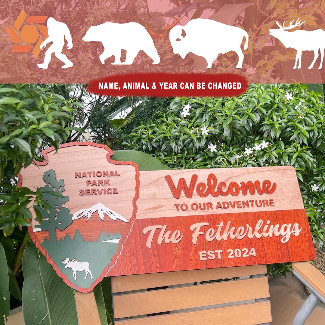 Custom National Park Service Arrowhead Personalized NPS Inspired Family ...