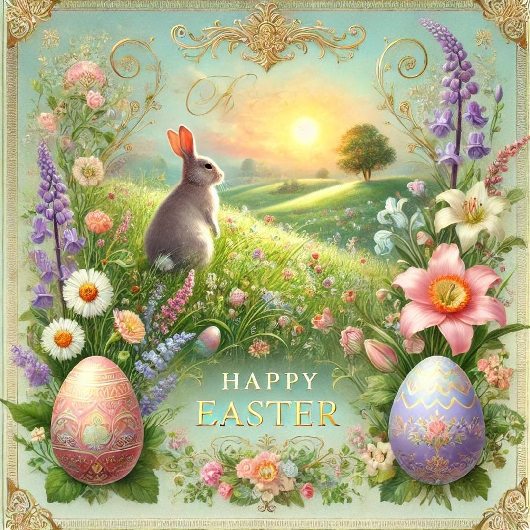 Elegant Easter Card Etsy Uk