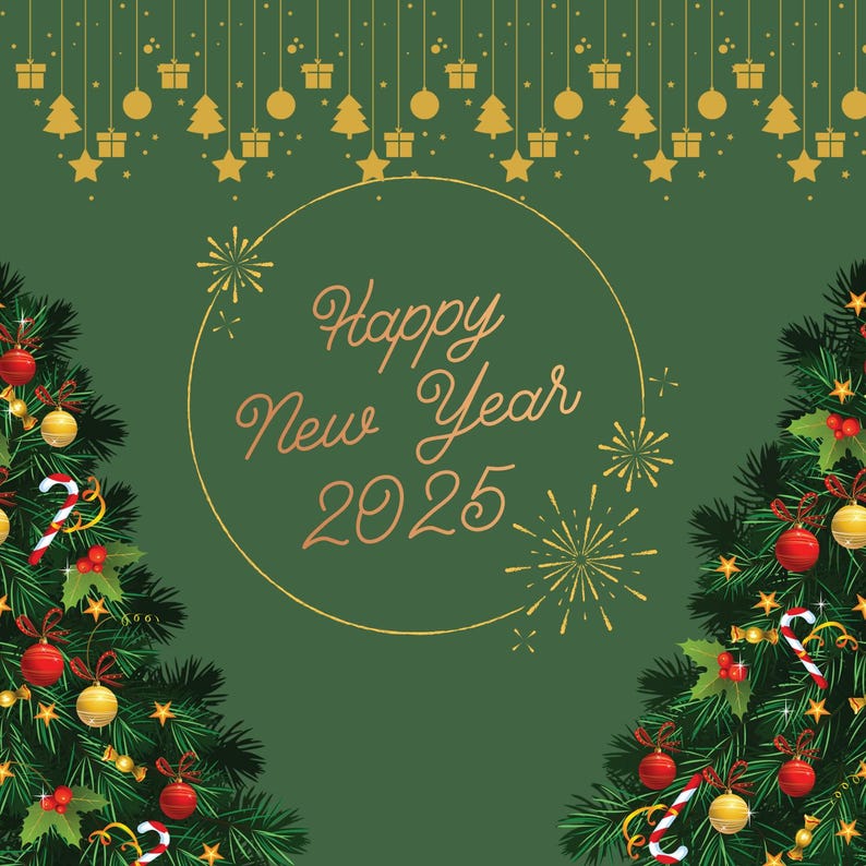 New Year Greeting Card - Etsy