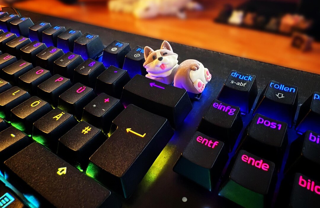 Keycap Set Corgi Artisan Mechanical Keyboard Dog Gift Idea Collector ...