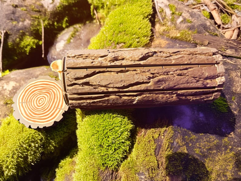 Chessboard Tree Trunk Design With Mushroom Chess Pieces Magnetic Travel ...