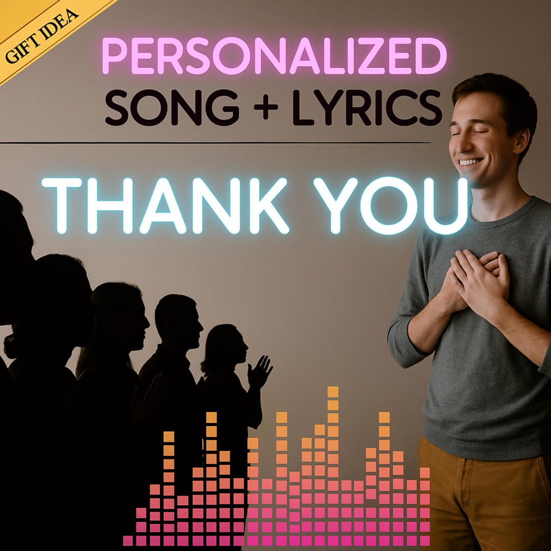Custom Thank You Song | Employee Friend Appreciation Gift| Unique Gift ...