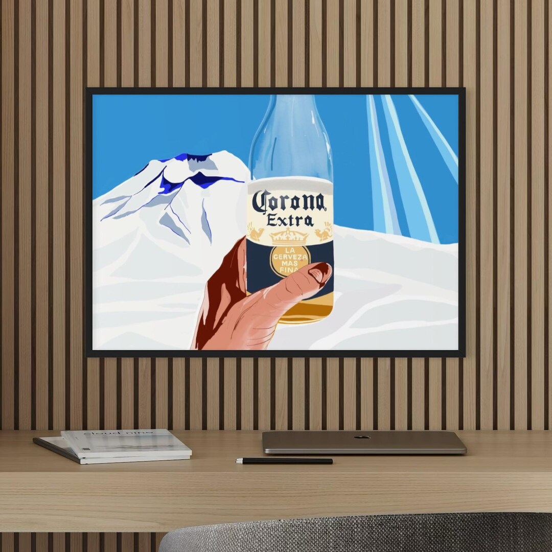 Corona Beer Volcano Art Print | Modern Wall Decor (digital Download) - Etsy