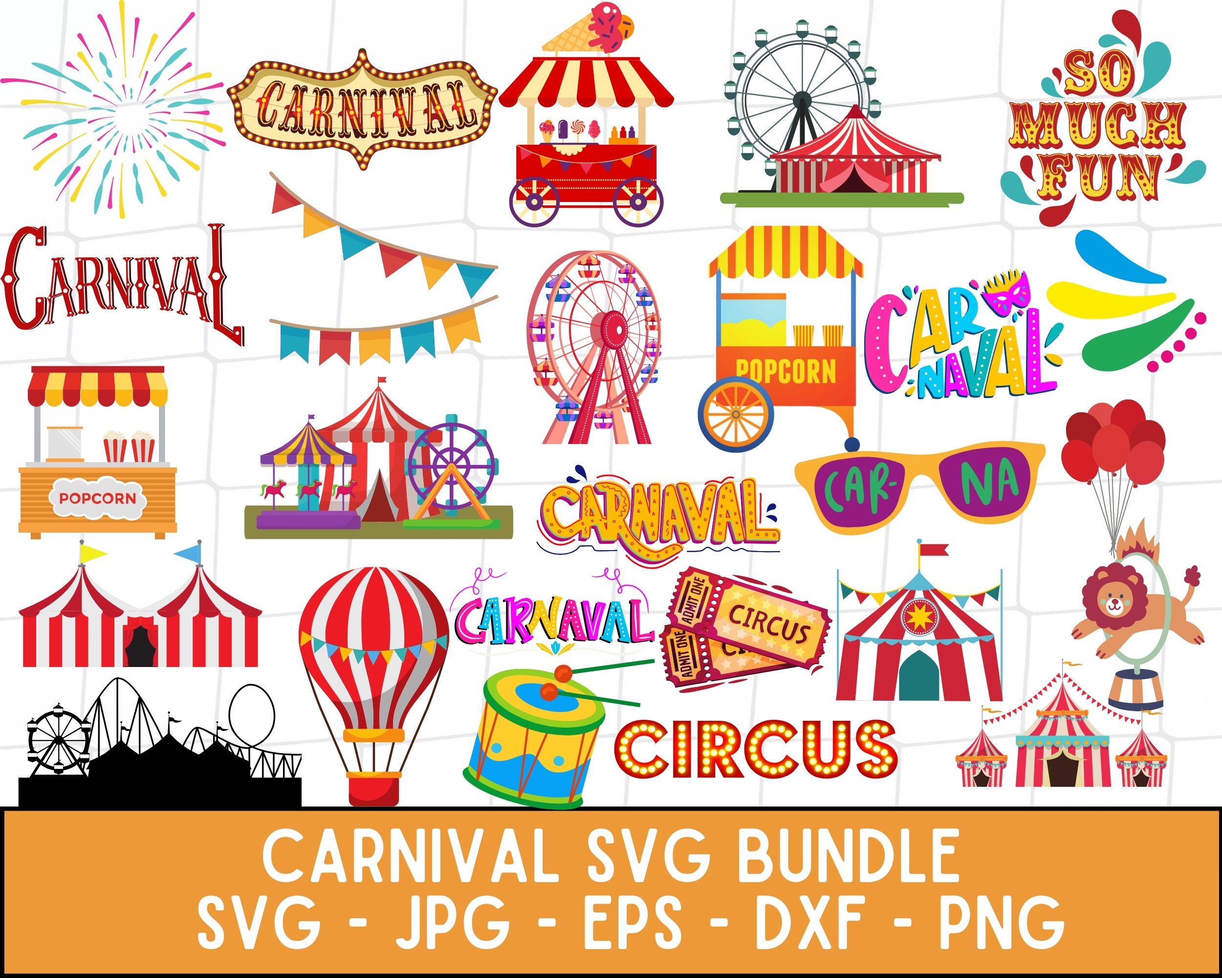 Carnival Svg| Circus Svg Bundle| Mega Carnival Svg Bundle| Carnival Png ...