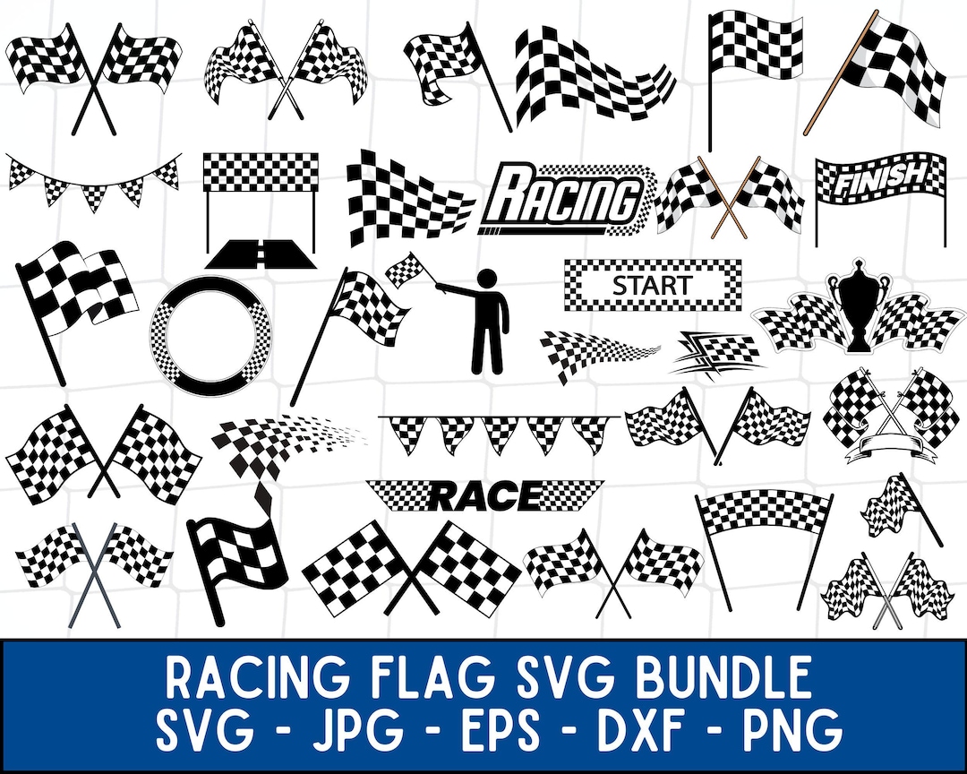 Race Flag Svg Bundle, Checkered Flag Svg, Racing Flag Svg,racing Flag ...