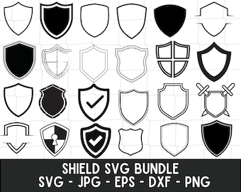 Shield SVG Bundle, Shield PNG Bundle, Shield Clipart, Shield SVG Cut ...