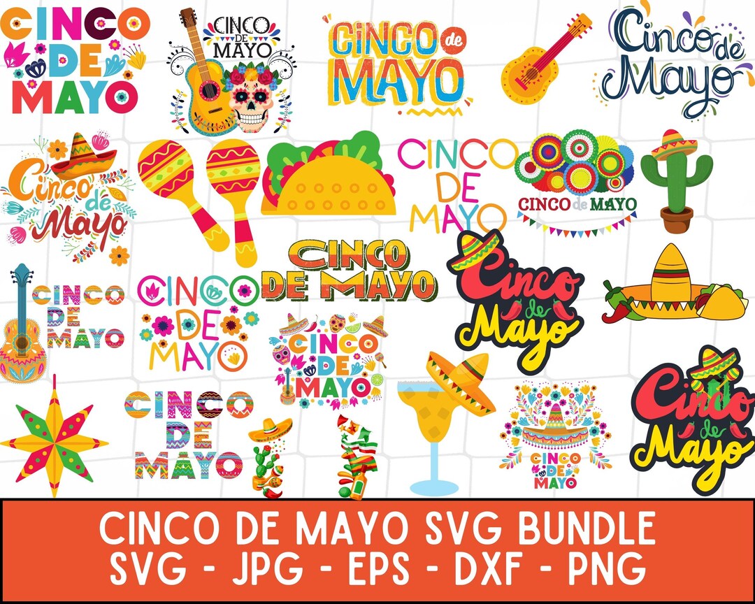 Mexico SVG, Cinco De Mayo Svg Bundle, Cinco De Mayo Clipart, Sombrero ...