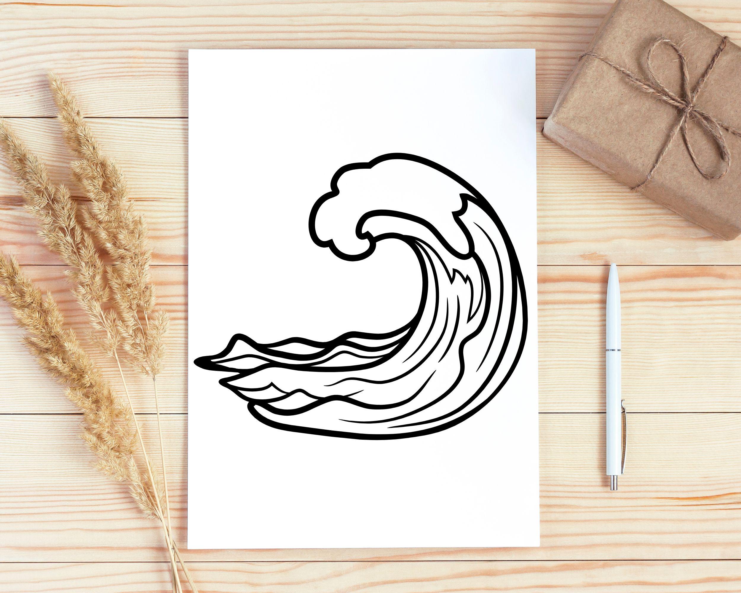 Wave Svg Bundle, Water Waves Svg, Ocean Waves Svg, Drop Svg, Tidal ...