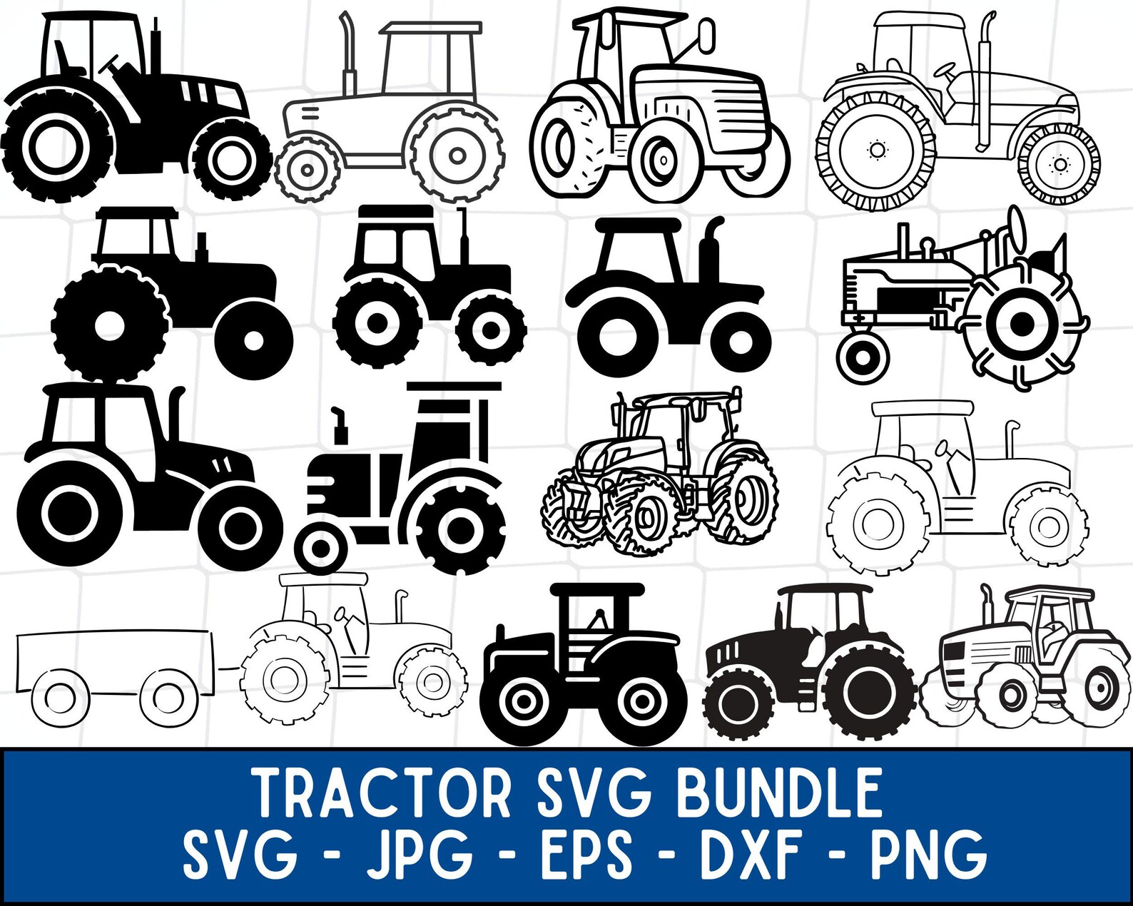 Tractor SVG Bundle, Tractor PNG Bundle, Tractor Clipart, Tractor SVG ...