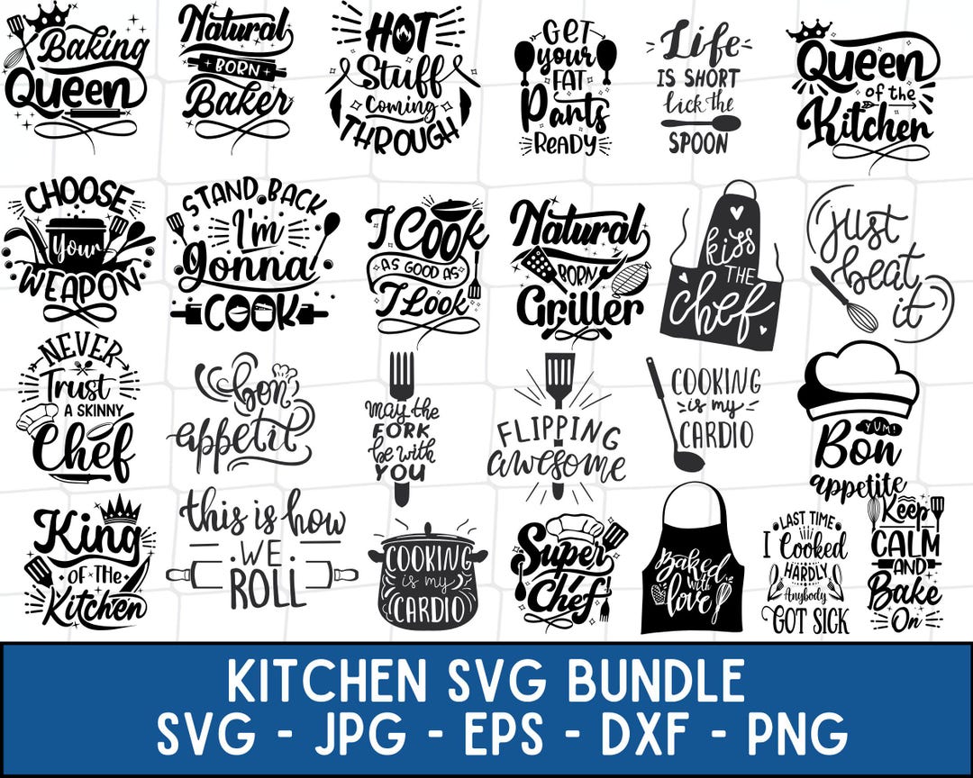Kitchen SVG Bundle, Kitchen Svg Cut File, Kitchen Quotes SVG, Kitchen ...