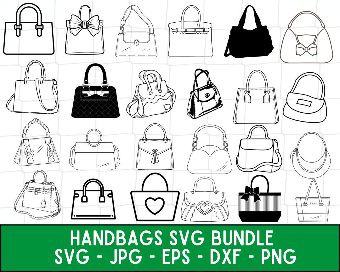 Handbag SVG Bundle, Handbag PNG Bundle, Handbag Clipart, Purse SVG Cut ...