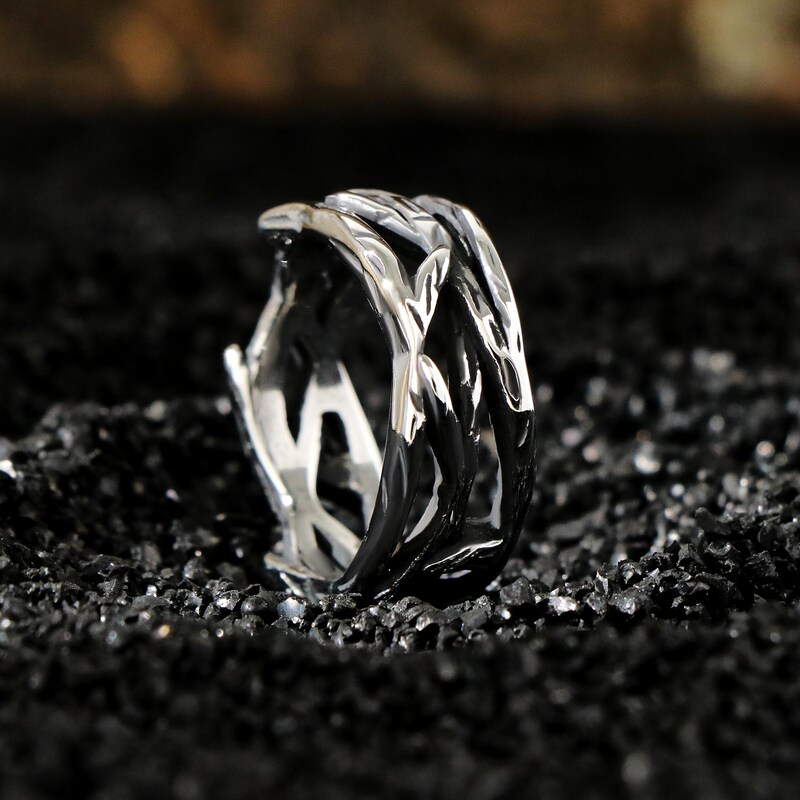 Gothic Thorn Branch Ring - Etsy