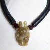 Spectacular African Phenolic Resin Necklace, Knotted on Black Satin - Etsy