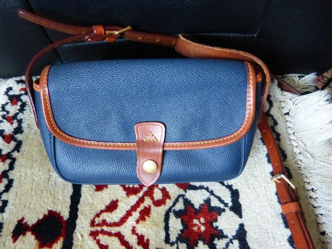 Genuine Vintage DOONEY & BOURKE Blue All Weather Leather Pebble Satchel ...