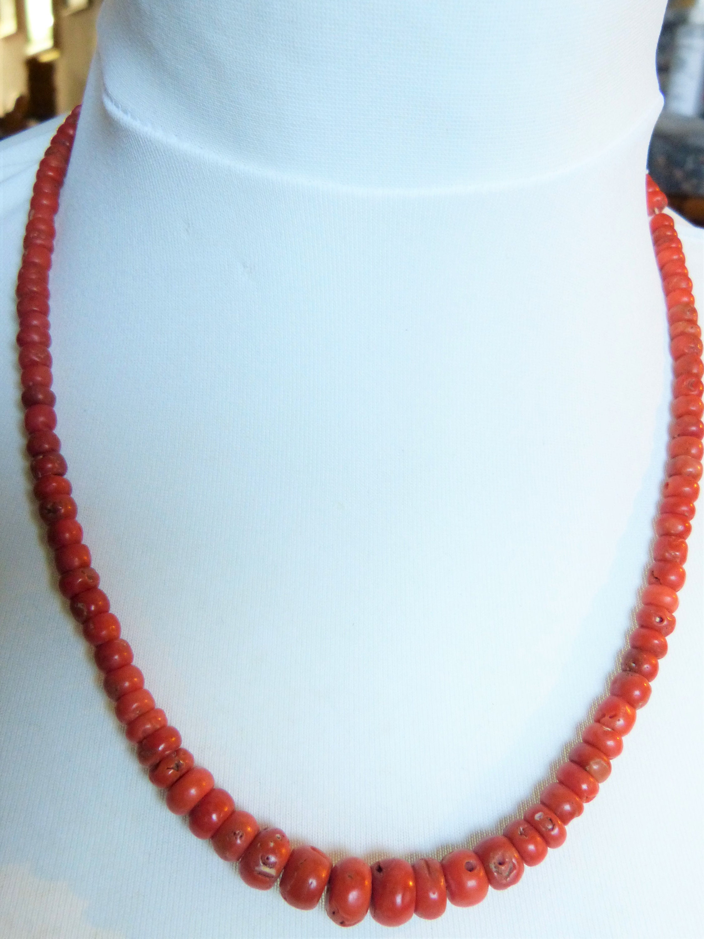 Natural Untreated Old Italian Coral Necklace, 48 G - Etsy