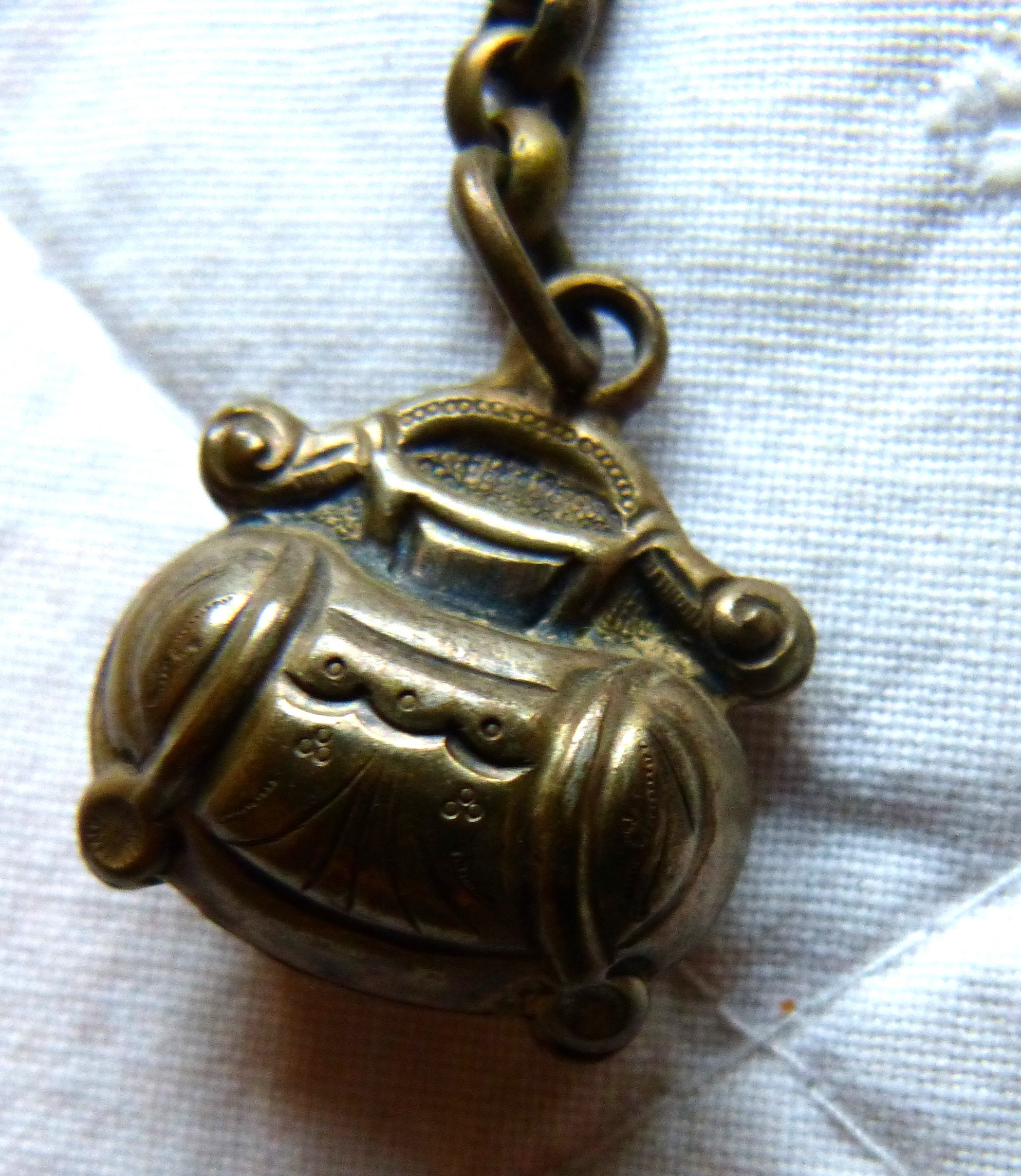 Antique Chinese Silver Qilin Dragon Pendant Necklace, Warrior Riding ...