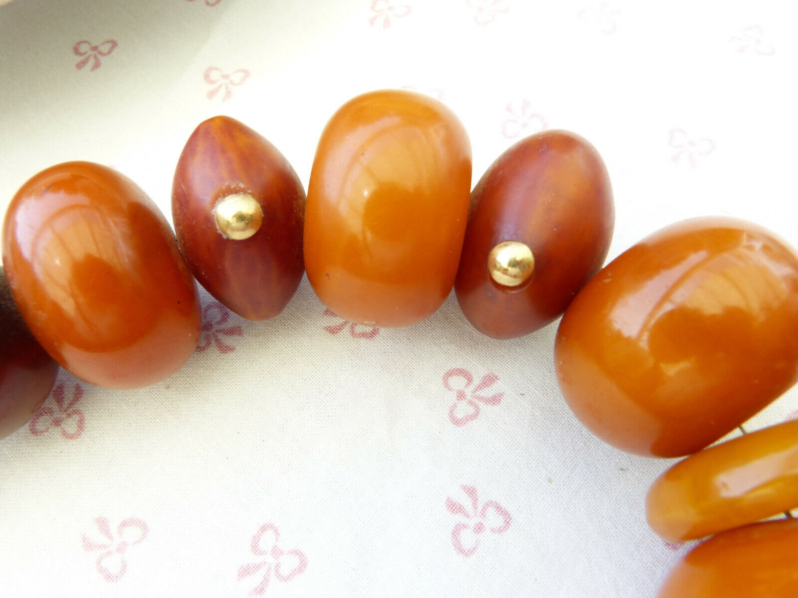 Spectacular African Phenolic Resin Necklace With 18 K Solid Gold ...