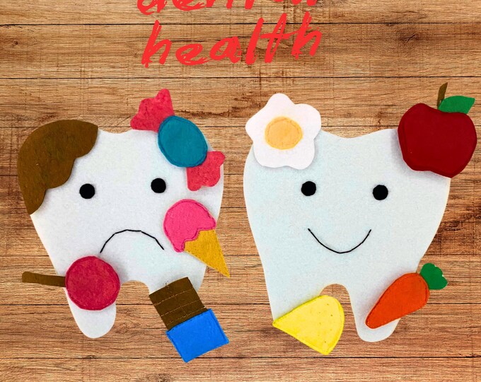 Felt Brush Your Teeth Game Tooth Brushing Hygiene Toy Flannel Board ...