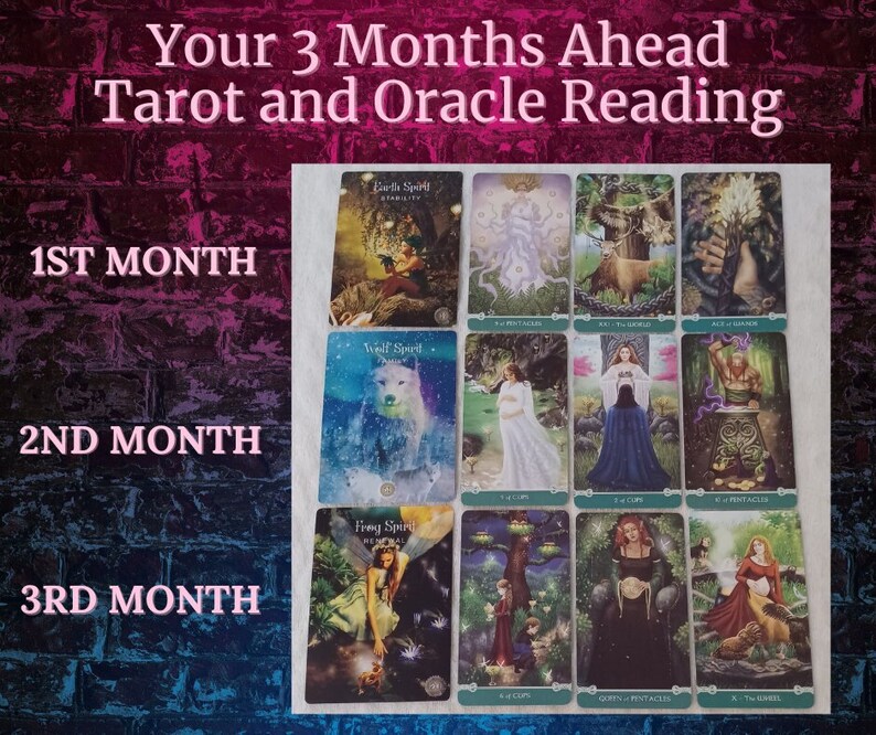 Your 3 Months Ahead Tarot and Oracle Cards General Reading - Etsy
