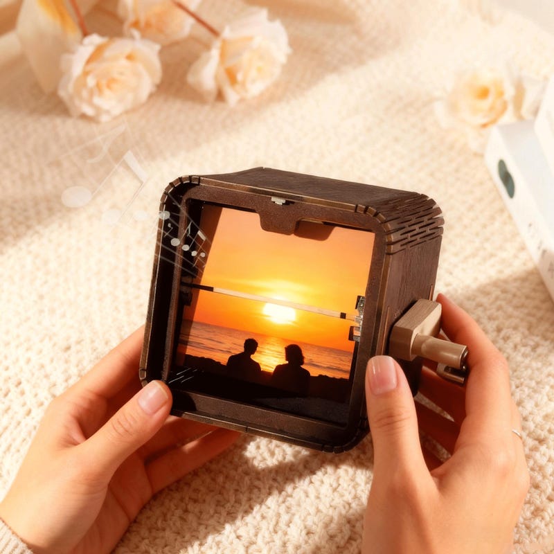 Music Photo Box With Light - Etsy