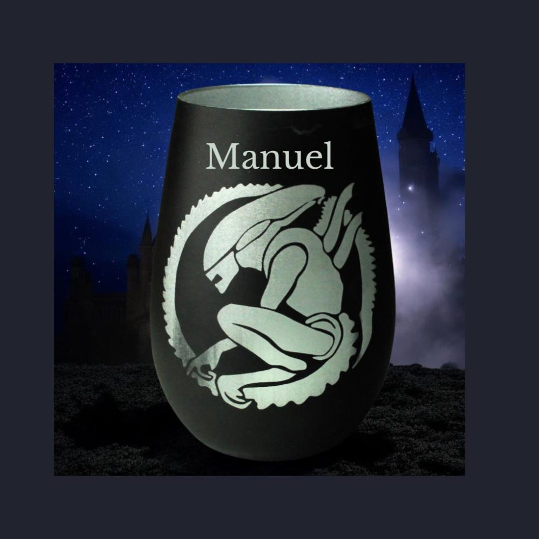 Personalized Lantern With ALIEN ENGRAVING, Unique Science Fiction Gift ...