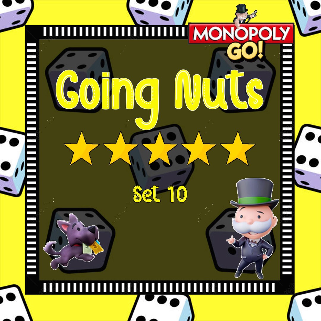 Mono Go Going Nuts Sticker 5 Star Set 10 Fast Delivery - Etsy