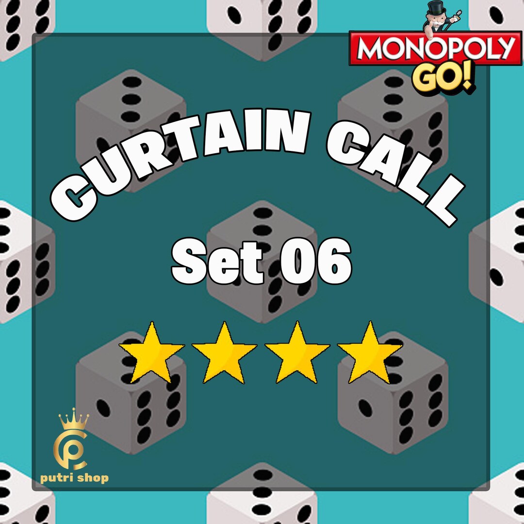 Monopoly_go Curtain Call Sticker 4 Star Set 6 Fast Delivery - Etsy