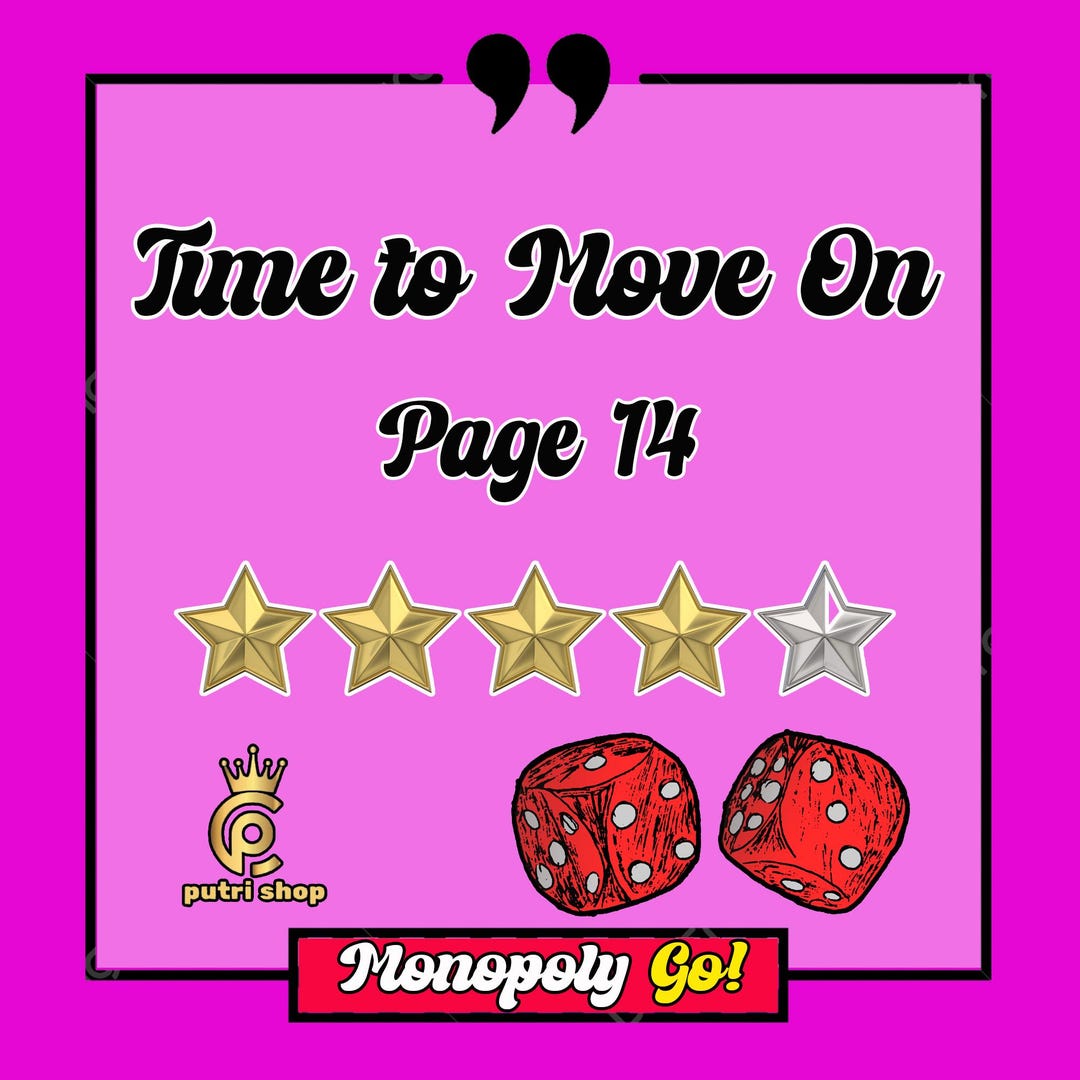 Monopoly_go Time to Move on Sticker 5 Star Set 14 Fast Delivery - Etsy